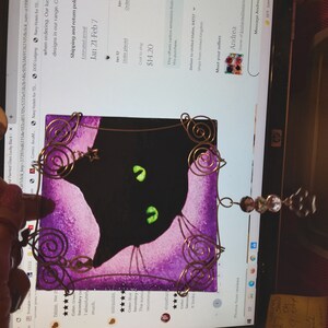 Hand Painted Glass Fox Suncatcher With Wirework, Charms and Fire ...