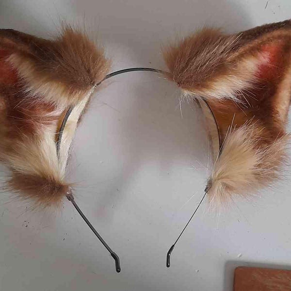 Handmade Realistic Wolf Ears and Tail,plush Werewolf Ear,fox Ears and ...