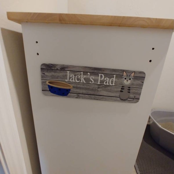 Personalized Cat Name Sign, Cat House Aluminum Door Sign, Gift for Cat ...