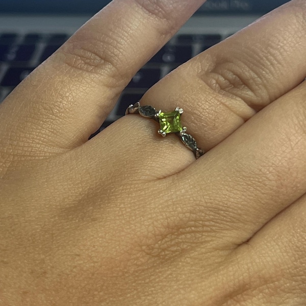 Celtic Knot Custom Multi Gemstone Ring, Sterling Silver Wedding Ring for Her and Him, Vintage ...