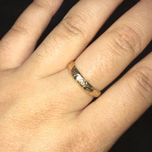 Gold Band Thick Gold Band Half Round Ring Gold Ring 14k | Etsy