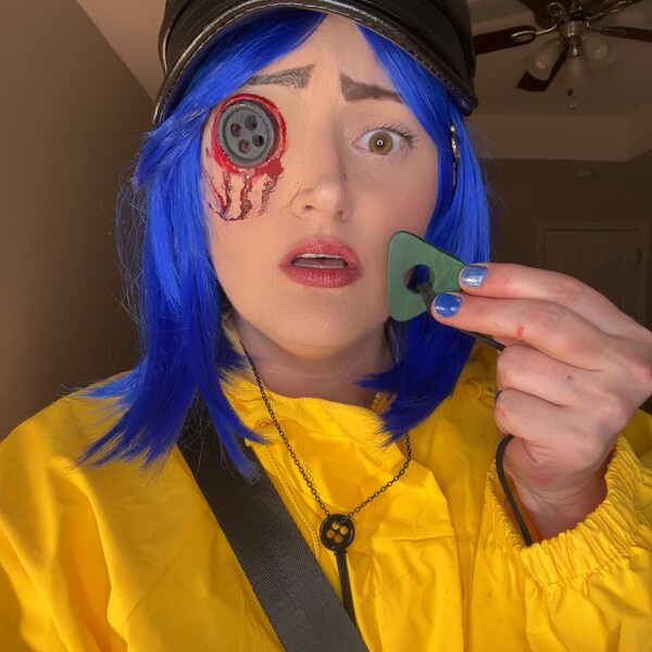 Coraline Looking Stone Necklace, Skeleton Key Necklace & Dragonfly Hair ...