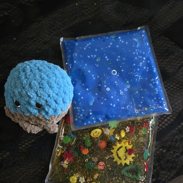 Clear Sensory Bags, Sensory Pouches, Set of 3, Fidget Toy, Baby and ...