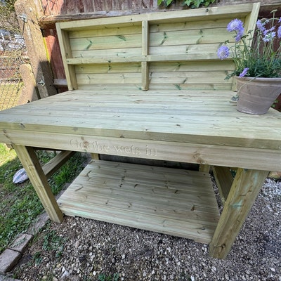 Garden Potting Table/planter Bench. Heavy Duty Garden Work Table. free ...