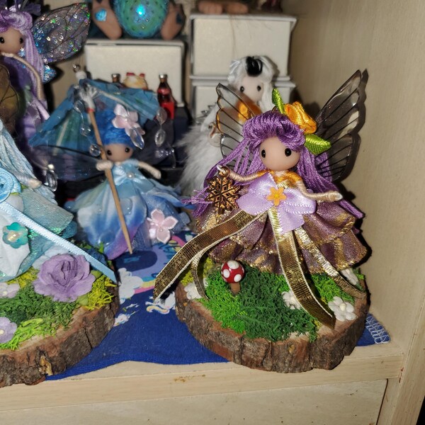 Purple Fairy House Handmade, Tissue Box Cover, Pagan Décor, Fairy ...