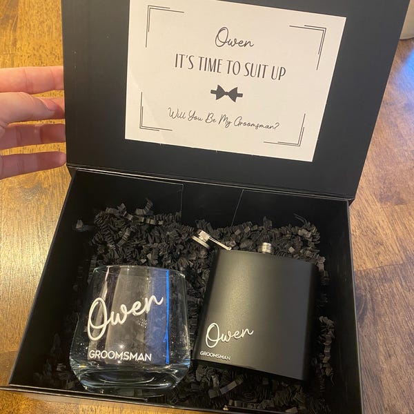 Personalised Best Man Gift, Groomsman Gift, Thank You for Being My Best ...