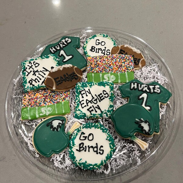 Eagles Theme Decorated Sugar Cookies - 1 Dozen - Etsy