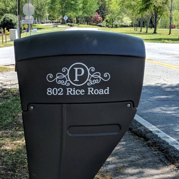 Mailbox Decal With Personalized Monogram and Address Numbers - Etsy