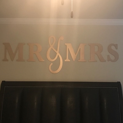 Mr & Mrs Wall Letters Above the Bed Sign Bedroom Decor Letters for Wall ...