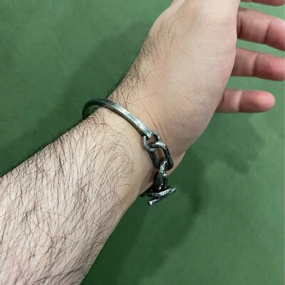 CRACK Ring-brutal Silver Cracked Ring for Men and Women. Rough Handmade ...