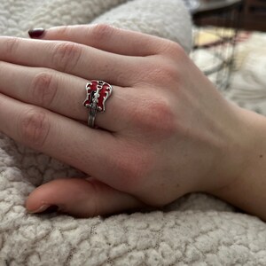 Handmade Five Finger Chain Rings Adjustable Cross Chain Linked Cuff ...