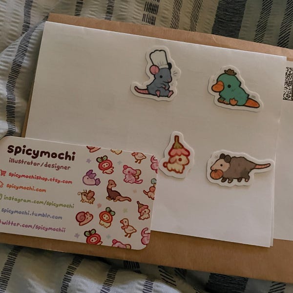 Little Chef and Secret Agent Mini Sticker Set of 2 / Cute Animal Vinyl ...