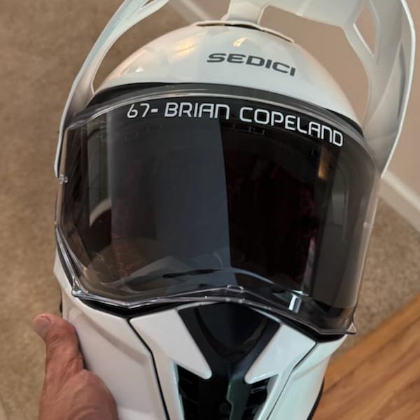 Custom Vinyl Decal for Motorcycle Helmet / Visor Strip / Racing Sticker ...