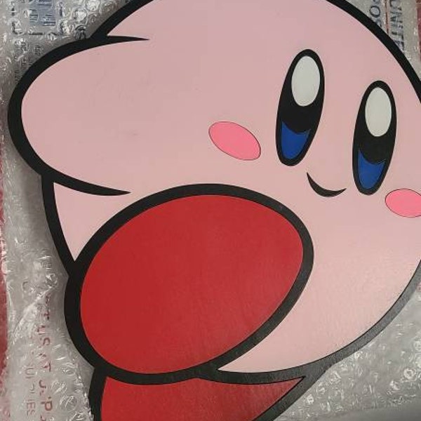 Kirby Solid Wood Sign for Wall Art, Gaming Decor, Game Room, Mancave ...