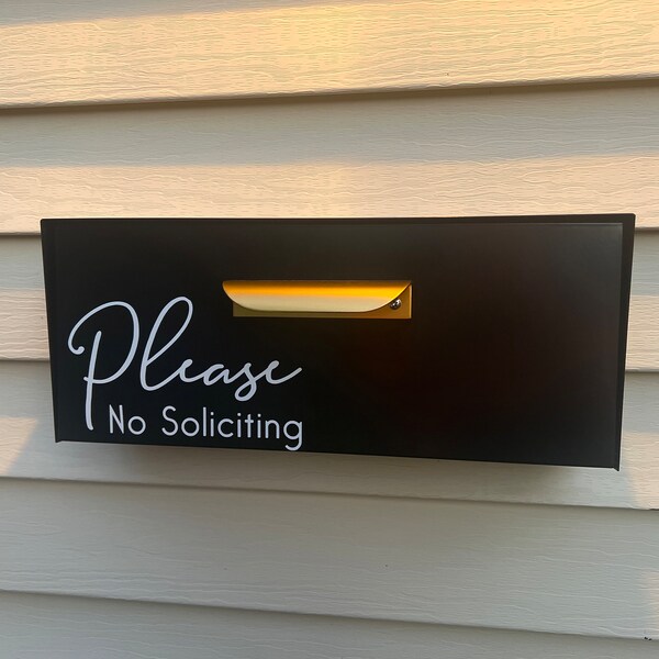 Please No Soliciting Vinyl Decal - No Solicitors Front Door Sticker ...