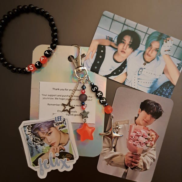 Stray Kids Keychain: SKZ K-pop Star Charm, Handmade Fan Gift - Etsy