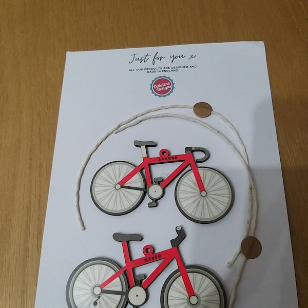 Personalised Bike Christmas Tree Decoration - Etsy