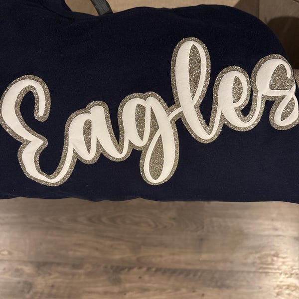 Puff Print Custom Team Name Sweatshirt, Scool Mascot Sweatshirt Shirt ...
