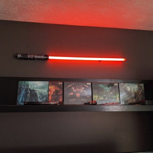 Horizontal Lightsaber wall mount lightsaber mount | Etsy