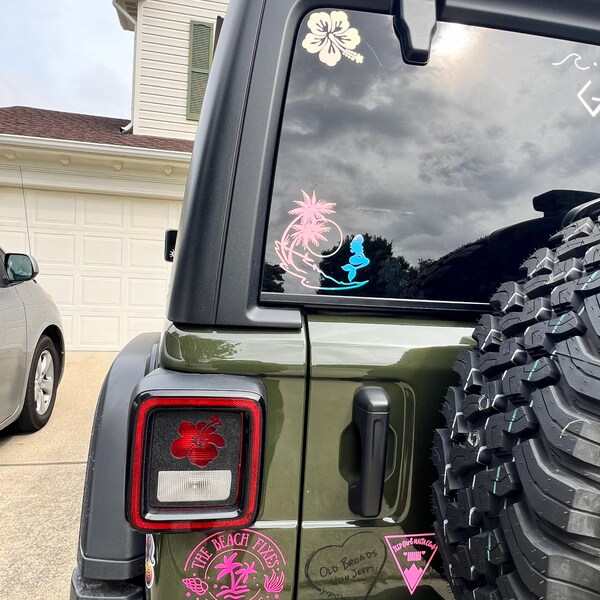 Magical Conch Sea-shell Vinyl Decal Holographic Window Sticker for Cars ...