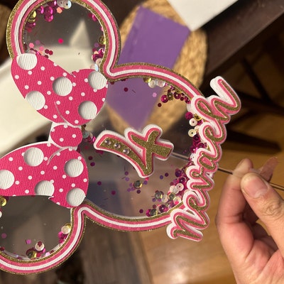 Minnie Mouse Inspired Personalizable Cake Topper and 3D Number - Etsy