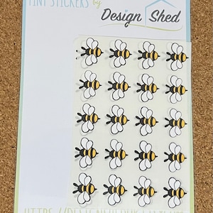 SMALL Cute Tiny Bee Stickers Bee Lover Gift Bee Sticker Sheet Laptop ...