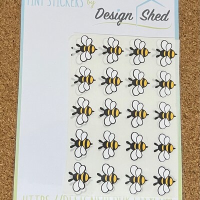 SMALL Cute Tiny Bee Stickers Bee Lover Gift Bee Sticker Sheet Laptop ...