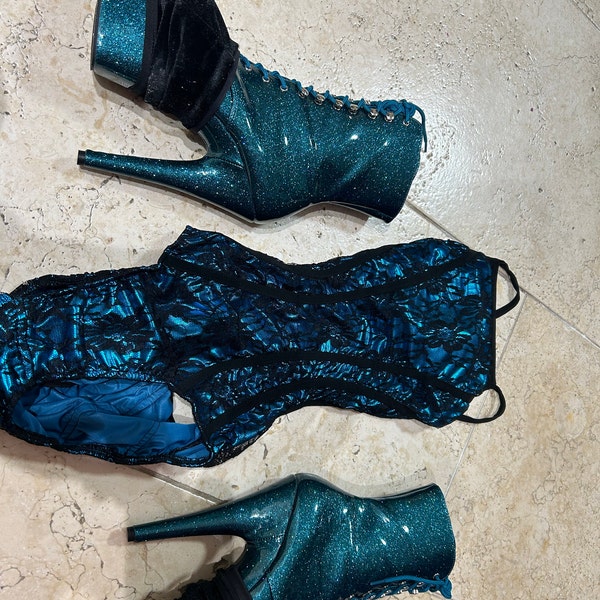 Sparkling Leotard for Pole Dance Costume / Pole Wear Body / Pole ...