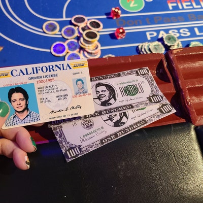 Marty Mcfly ID CARD Back to the Future Michael J Fox License Prop Mc ...