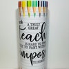20 Oz Skinny Tumbler Rainbow Pencils Teacher Tumbler Crayons Teacher ...