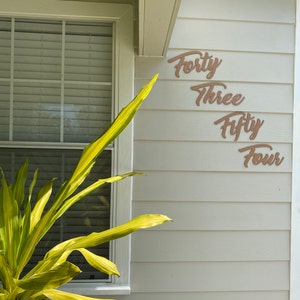 Script Address Sign script House Numbers Custom House - Etsy