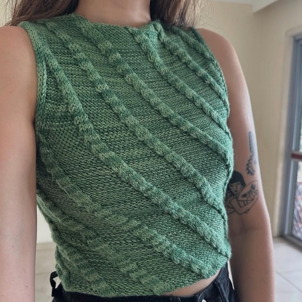 The Twister Tank - Knitting Pattern - Digital Download - Etsy