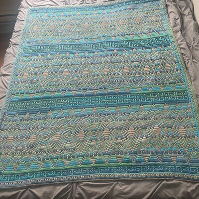 Overlay Mosaic Crochet Afghan/blanket Pattern Ancient Stories. Charts ...