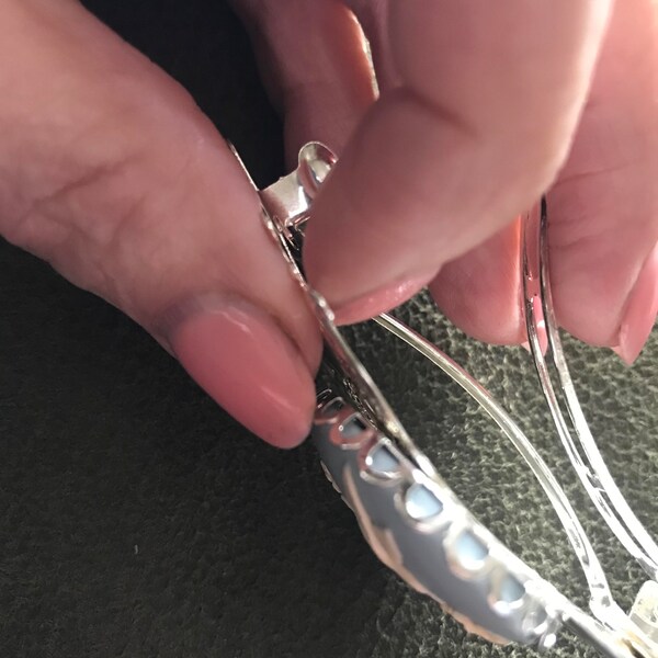 Choose Blue, Black, Purple or Pink - Hummingbird Cameo Silver Filigree ...