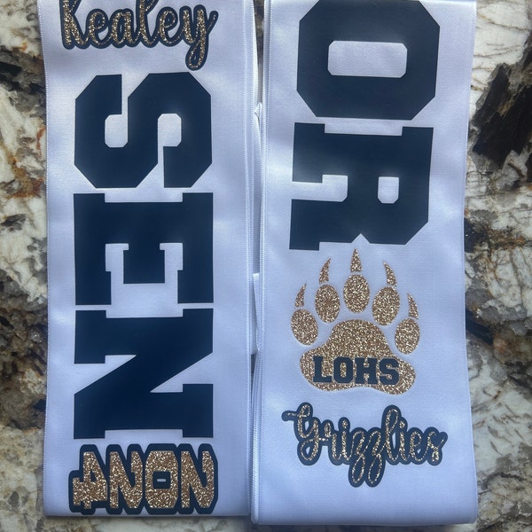Senior Sashes, Custom Sash, Graduation Sash, Class of 2026, Volleyball ...