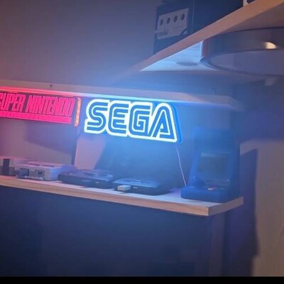 SEGA Sign for Gaming Room Decor Sega CD, Sega Genesis, Sega Saturn and ...