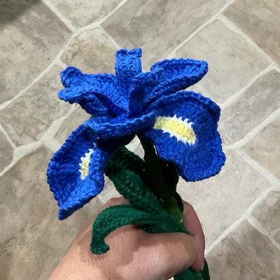 Crochet Iris Flower Pattern Photo Tutorial Crochet Pattern for Decor ...