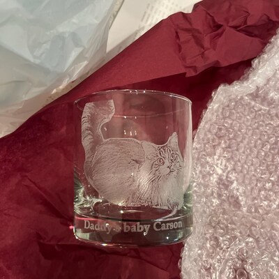Etched Rocks Glasses whiskey Glass, Picture on Glass, Family Photo ...