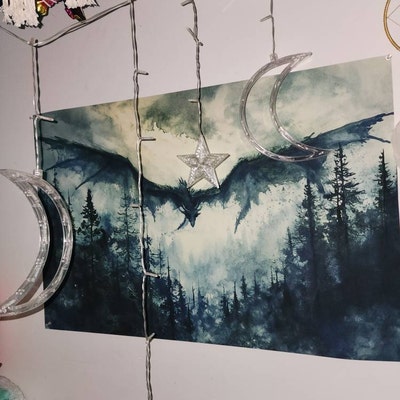 Enchanting Elf Queen Wall Art Print Fantasy Nature Decor Magical ...