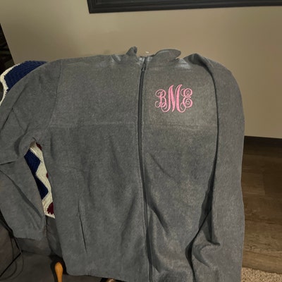 Monogrammed Full Zip Jacket, Monogrammed Fleece Jacket, Personalized ...