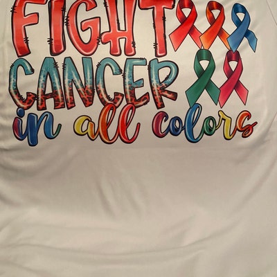 Fight Cancer in All Colors Png, Cancer Warrior Png, Ribbon Clipart ...