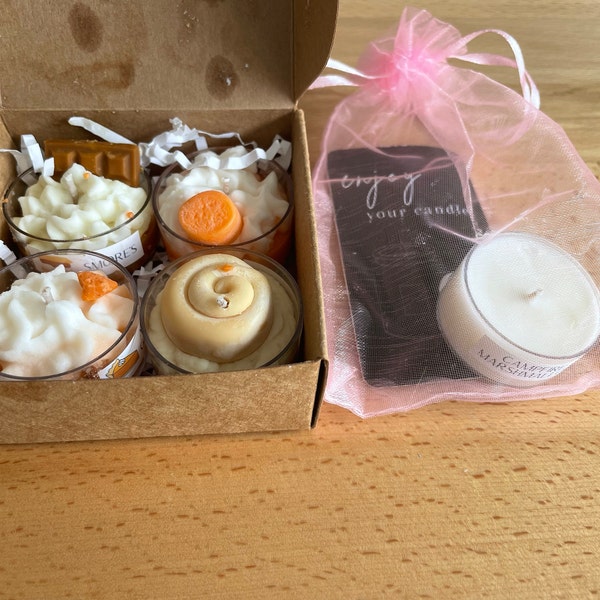 Fall Dessert Tealights, Set of 4, Whipped Tealights, Fall Gift Set ...