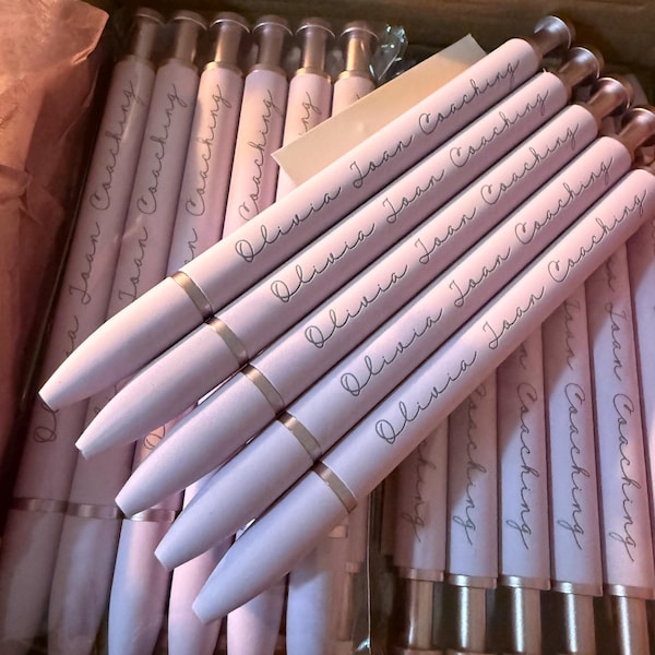 Custom Colored Ink Pens｜personalized Pens｜set of 5 Custom Engraved ...