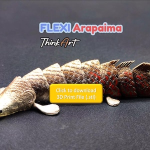 Flexi Arapaima - Instant Download Print-in-place STL File for 3D ...