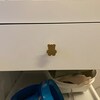 Custom Square Acrylic Drawer Pull Gold Clear Dresser Pulls Bathroom ...