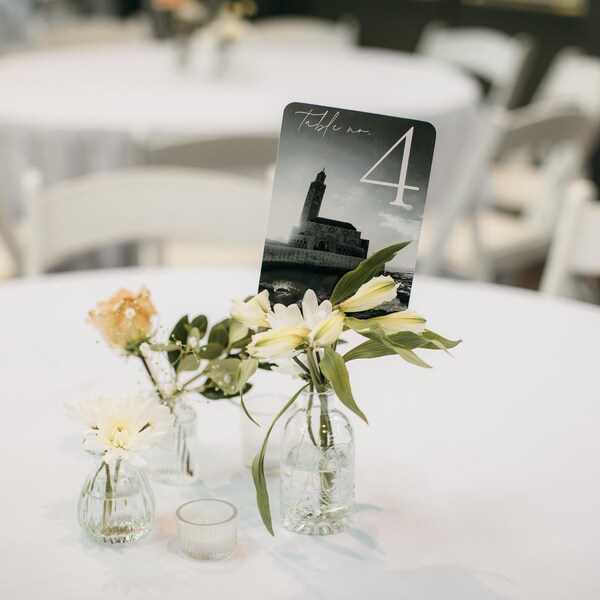 Minimal Table Numbers Template, Modern Table Numbers, Minimal Wedding ...