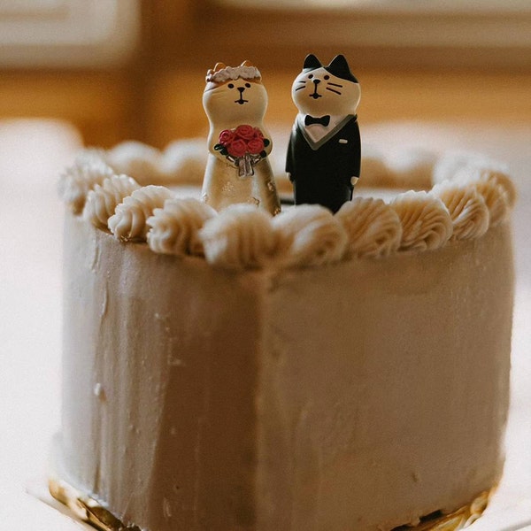 Super Cute Cat Figurines, Wedding Cats, Wedding Cake Toppers, Cat ...
