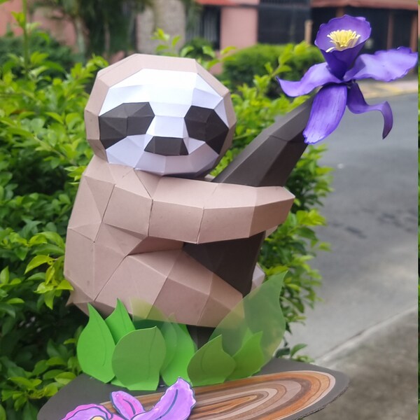 Sloth Paper Model,papercraft , DIY , Low Poly , PDF Papercraft , Sloth ...