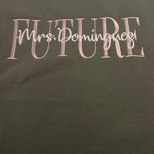 Future Mrs Sweatshirt-mrs Sweatshirt-bride Sweatshirt-embroidered ...