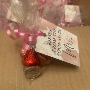 SET OF 25 Kisses From the Soon to Be Mrs Tags, Hershey's Kisses Party ...